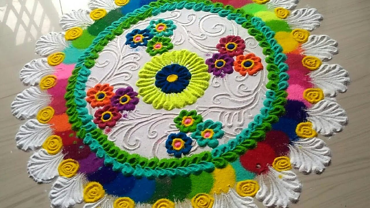 easy and simple FESTIVAL'S rangoli designs using bangles by jyoti ...