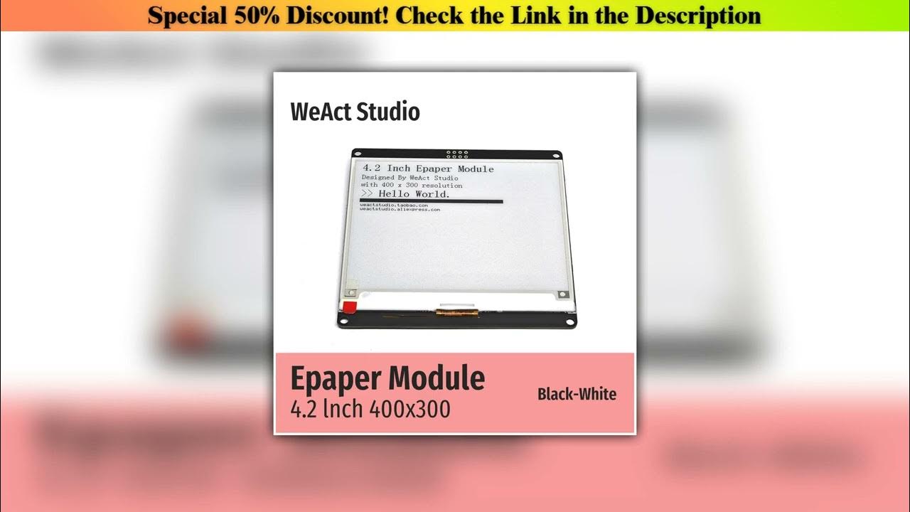 Deal WeAct 4.2'' 4.2 Inch Epaper Module E-paper E-Ink EInk Display ...