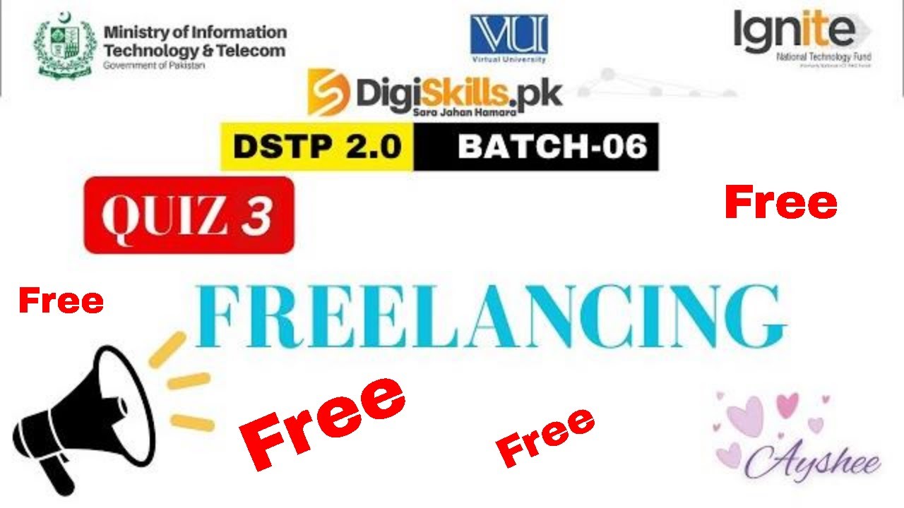 freelancing quiz 3 batch 6 solution | digiskills.pk quiz 3 batch 6 freelancing | #freelancing ...