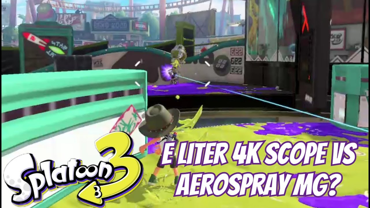 Splatoon 3: E Liter 4K Scope VS Aerospray MG? - YouTube