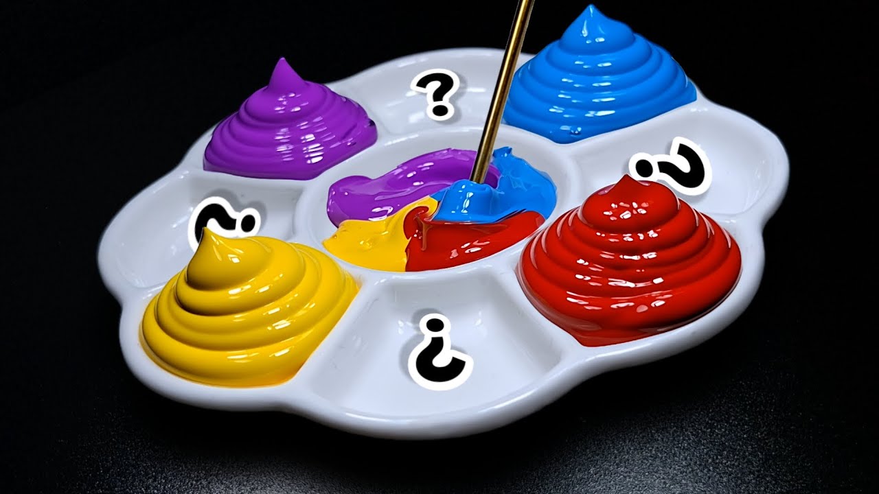 9 Color Recipes made from Yellow, Violet, Cyan Blue and Red ...