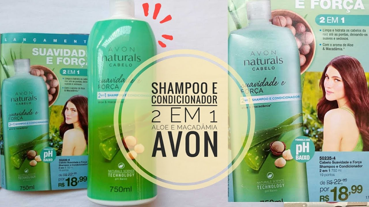 Shampoo 2 em 1 Aloe e Macadâmia AVON - YouTube