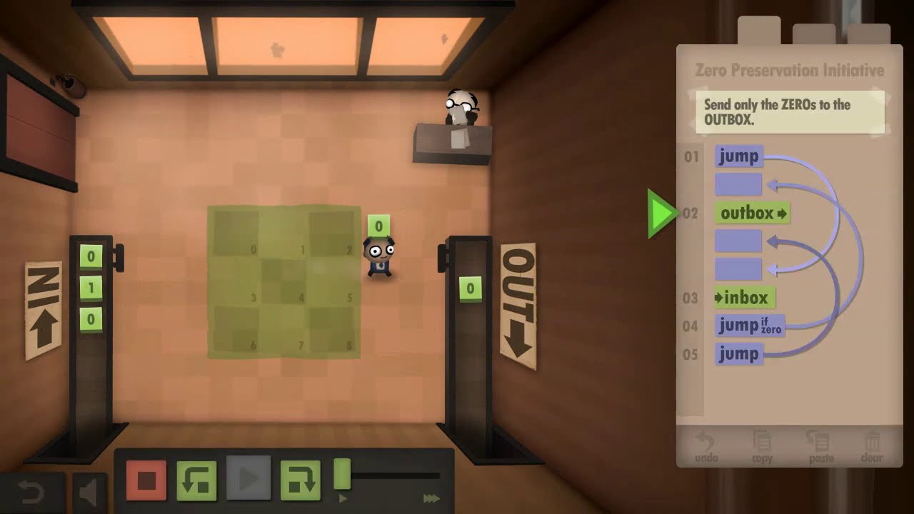 Human Resource Machine 09 Zero Preservation Initiative - YouTube