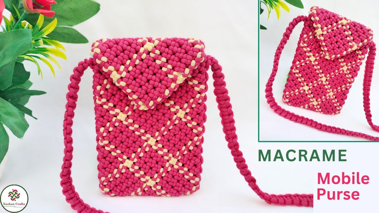 Macrame Mobile Pouch New Design | Macrame Phone Bag | Macrame Mobile ...