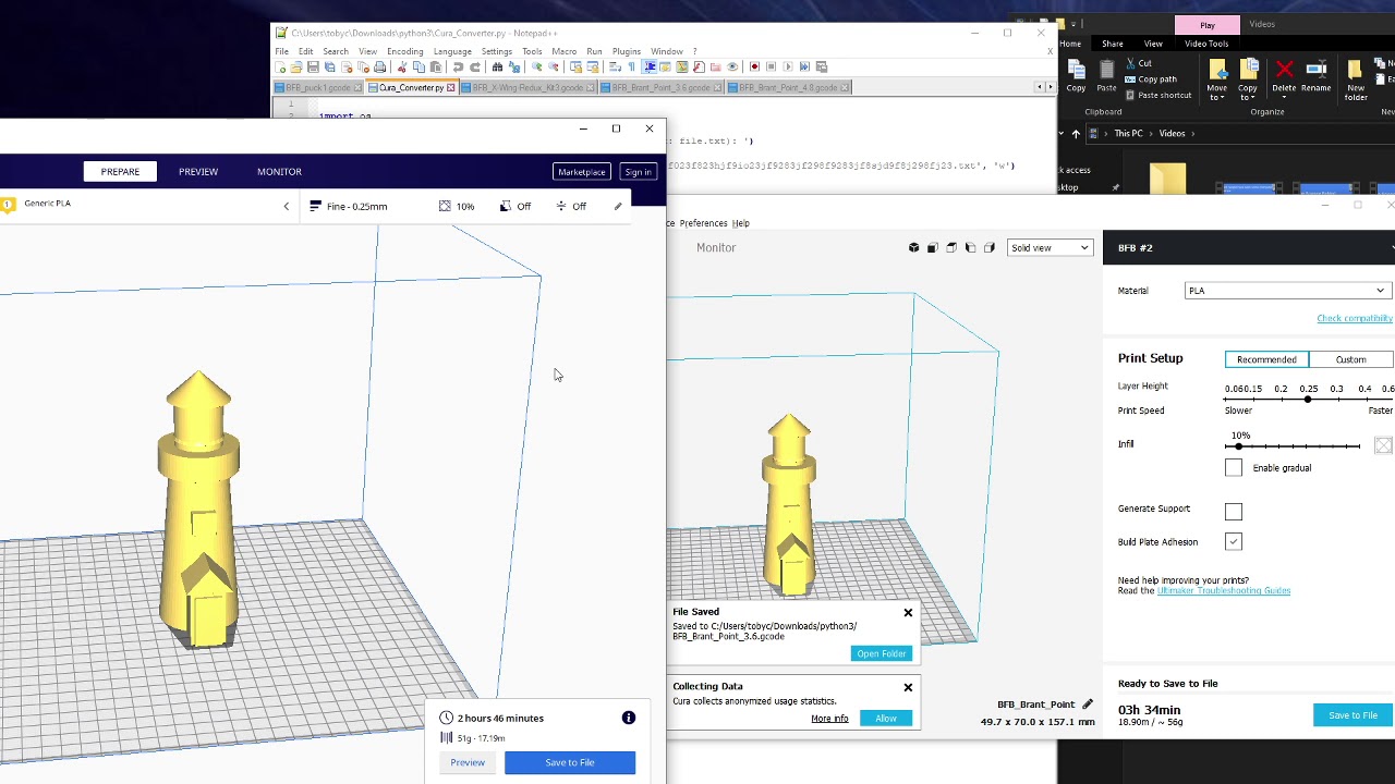 A more technical look at Cura on a Cube Pro - YouTube