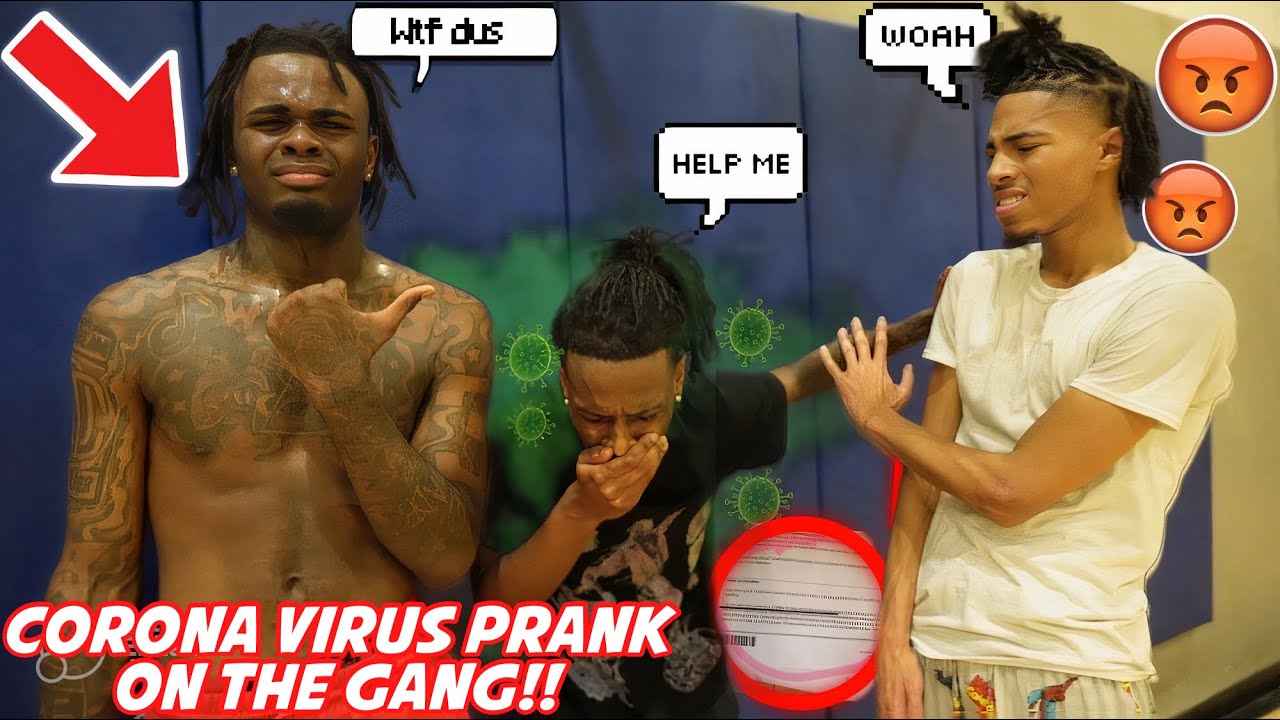 CORONA VIRUS PRANK ON THE GANG😷🤮 ft. RNS Tray & Wooda - YouTube