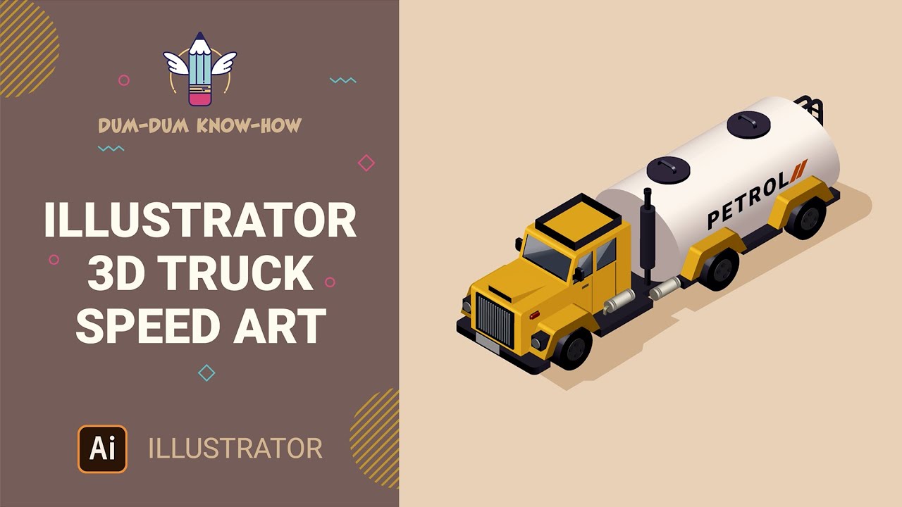 How to Draw Isometric Truck Vehicle - Adobe Illustrator Tutorial - YouTube