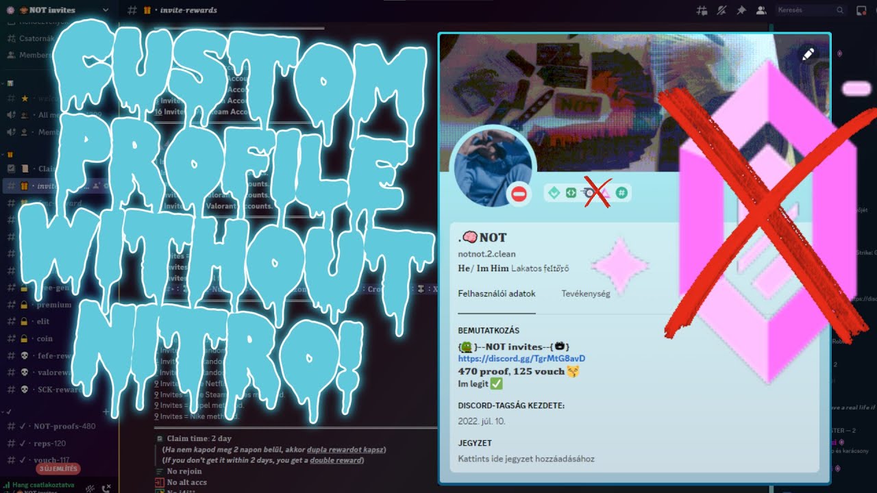 Custom Profile WITHOUT 𝐍𝐢𝐭𝐫𝐨! 😈 Tutorial | discord.gg/notinv! #discord ...