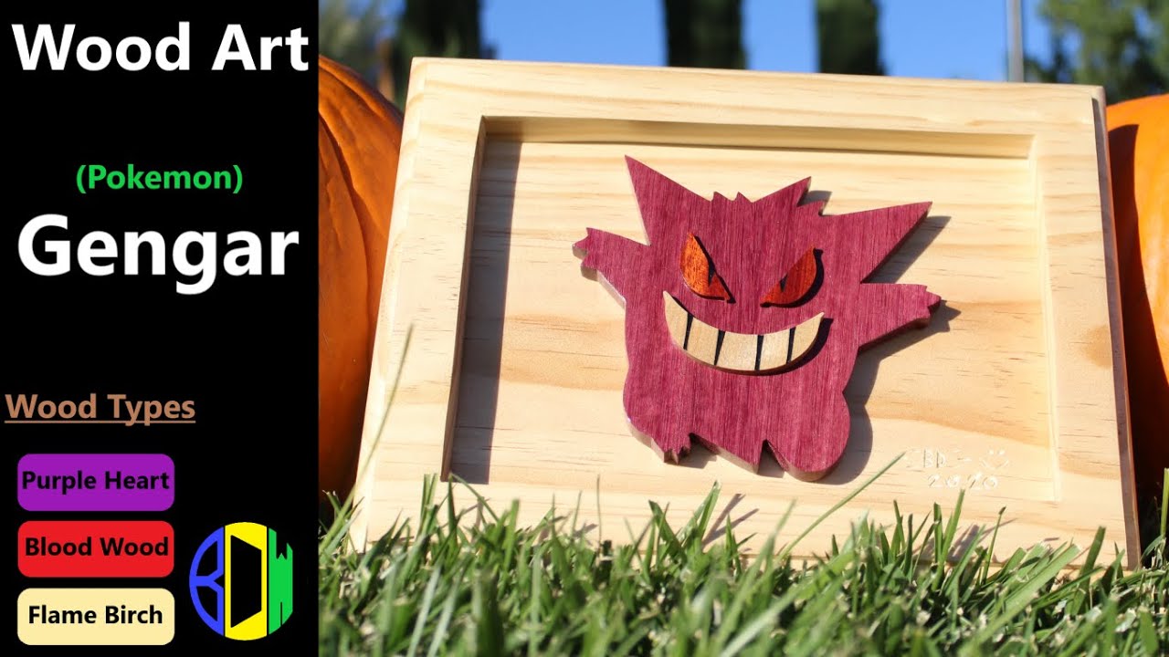 Pokemon Wood Art: Gengar ( Woodworking ) - YouTube