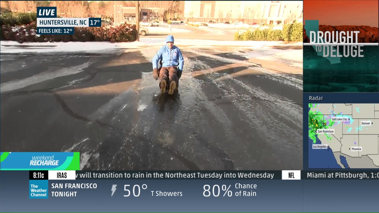 Mike Seidel The Weather Channel Huntersville, NC Black Ice 1-8-2017 ...