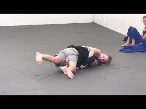 Girls BJJ rear chokes high school wrestlers.