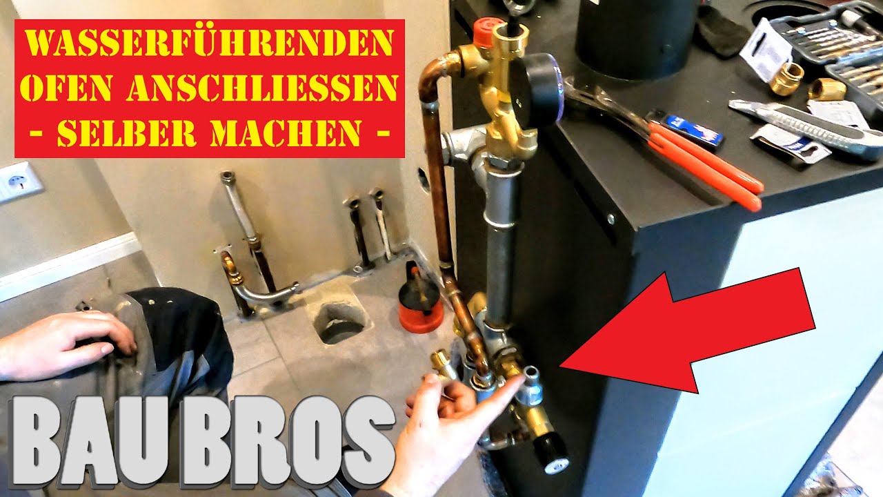 Wasserführenden Ofen an Heizungssystem anschließen - Anschlussschema ...