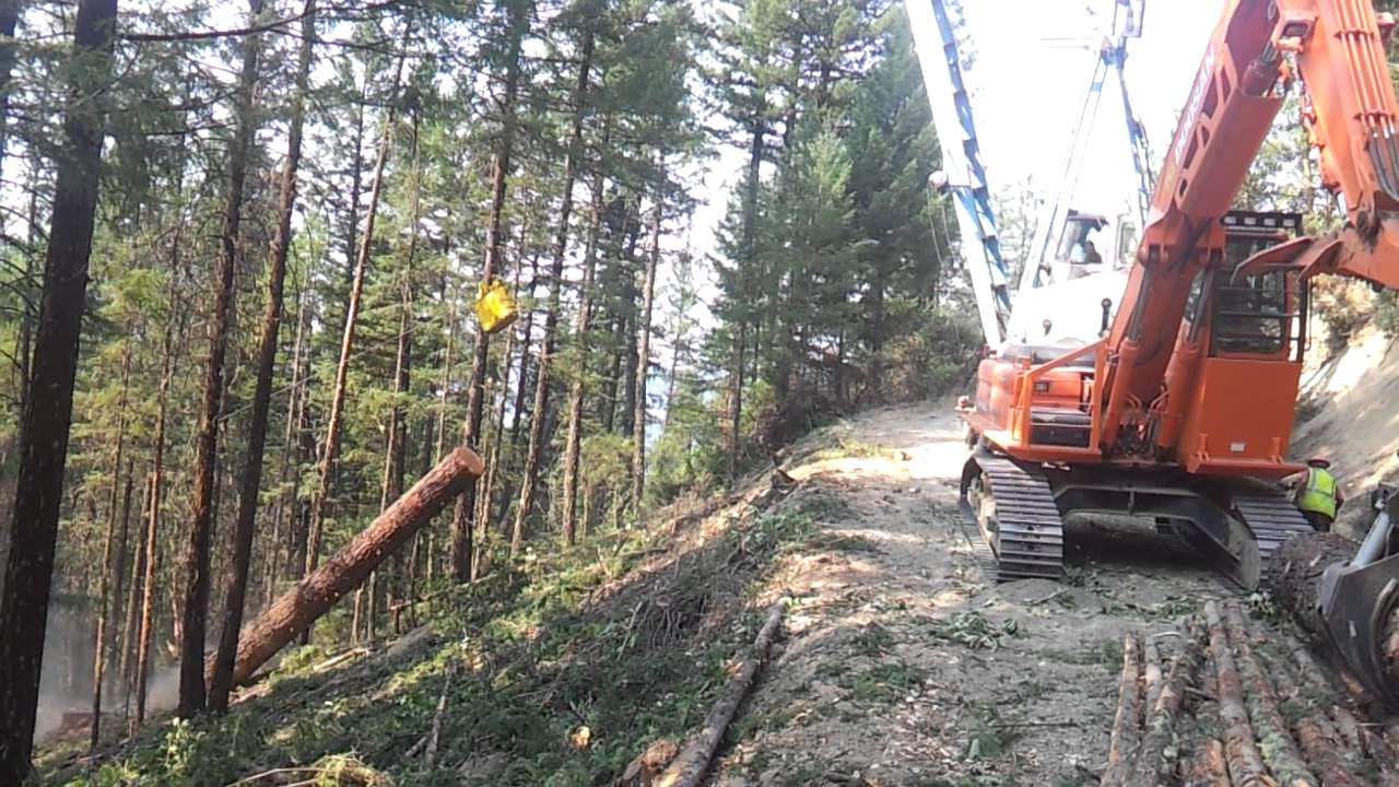 Yarding big log - YouTube