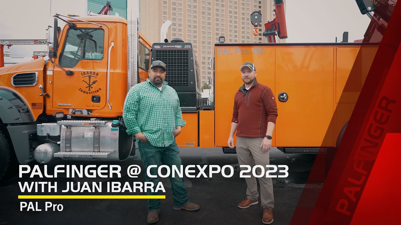 PALFINGER @ CONEXPO with Juan Ibarra: PAL Pro Mechanic Truck & Service Crane - YouTube