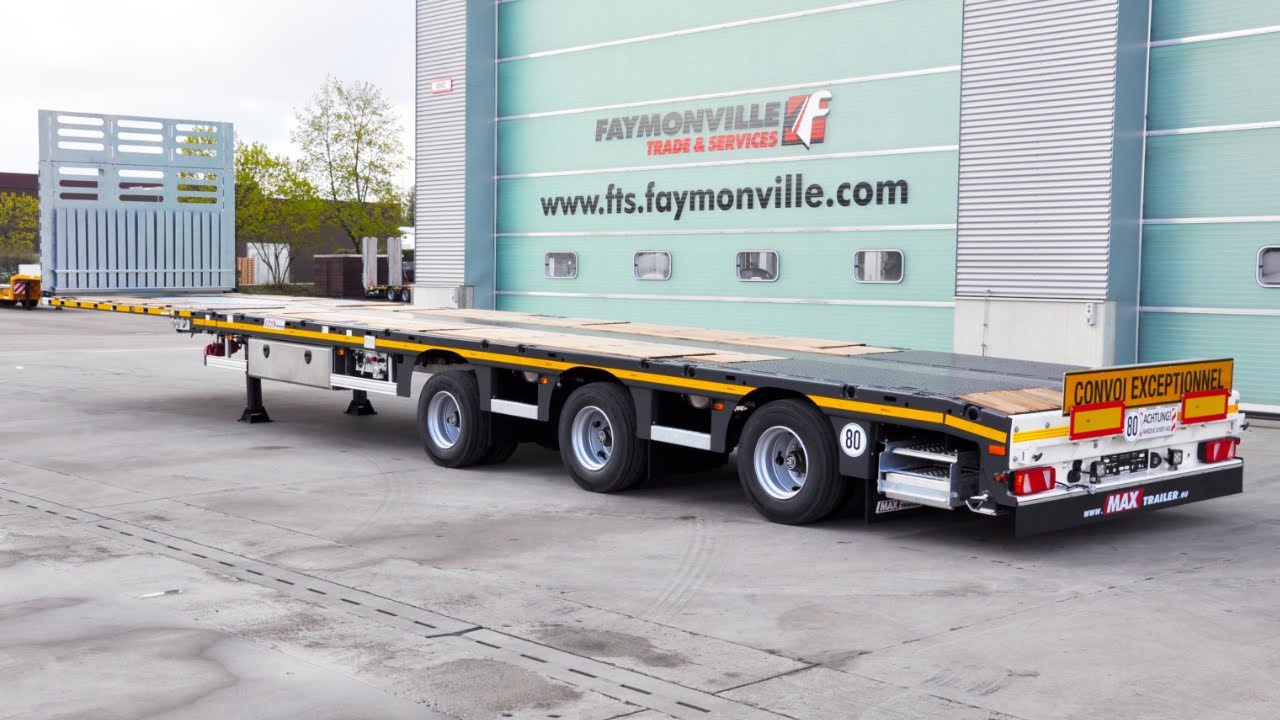 MAX Trailer - MAX210 extendable flatbed trailer w/ 13500mm loading ...