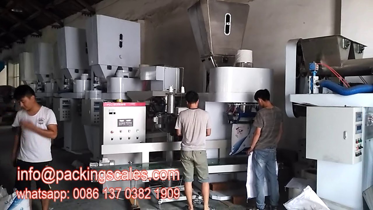 20kg-50kg Semi-Automatic Powder Packing Machine packaging scales - YouTube