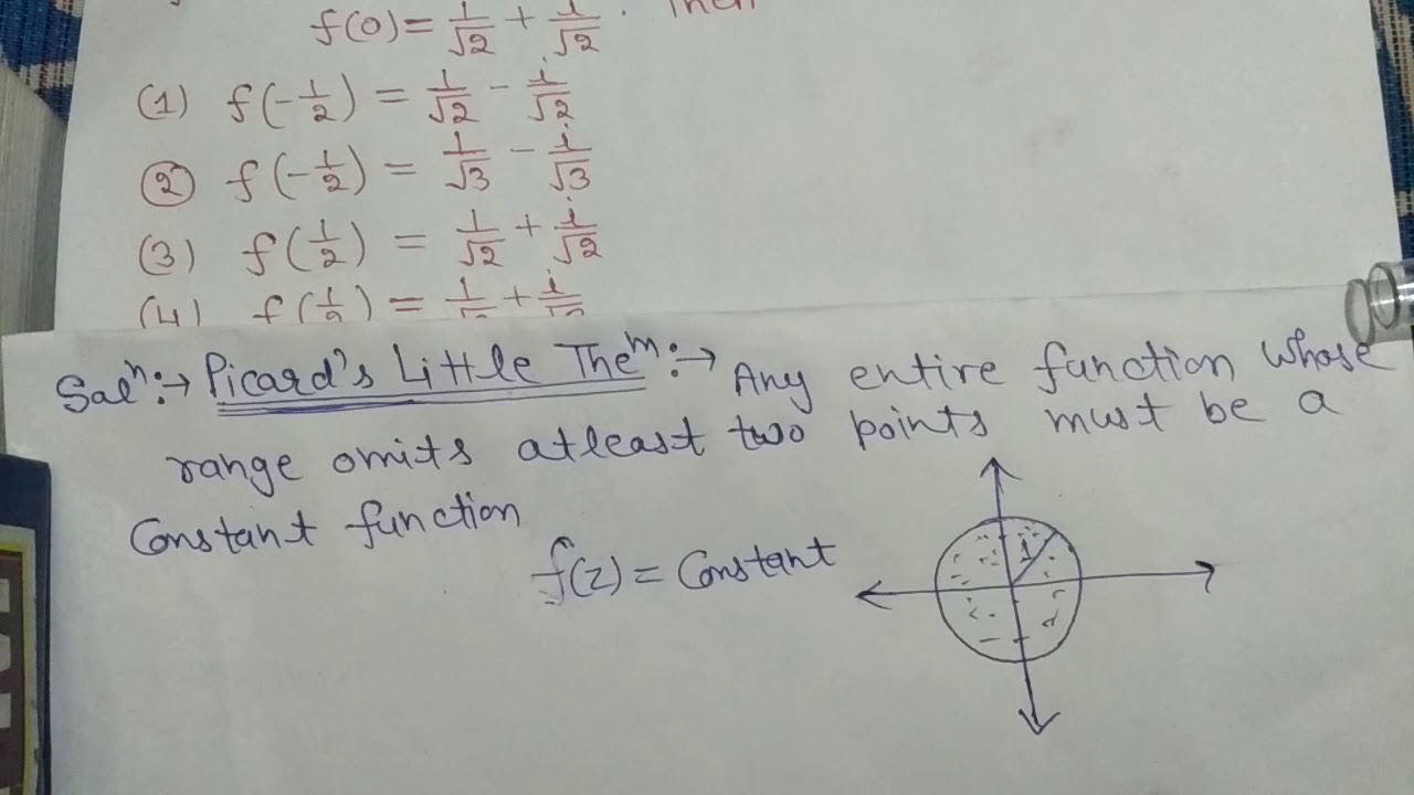 Csir net dec 2019 Maths solutions Q.16 Code-A complex analysis - YouTube