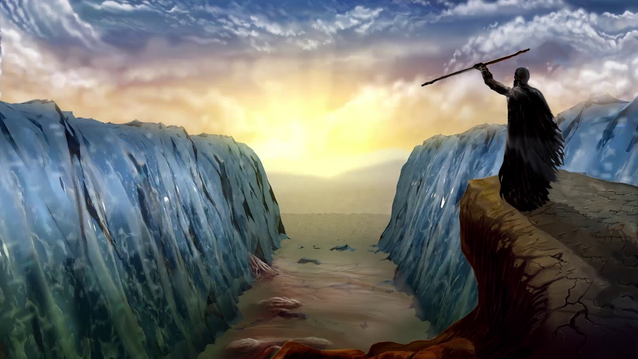 Moses open the red sea - משה רבינו פותח את ים סוף - YouTube