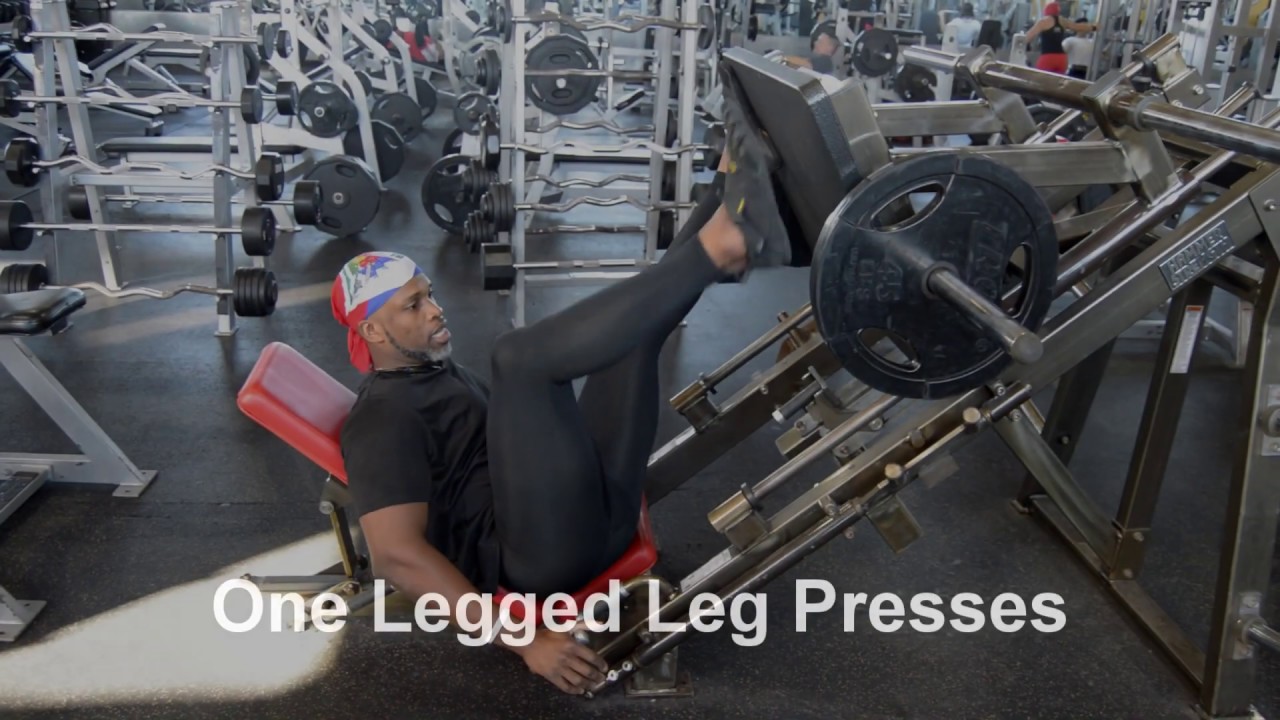 How to perform one Legged Leg Press by the Black Stallion - YouTube
