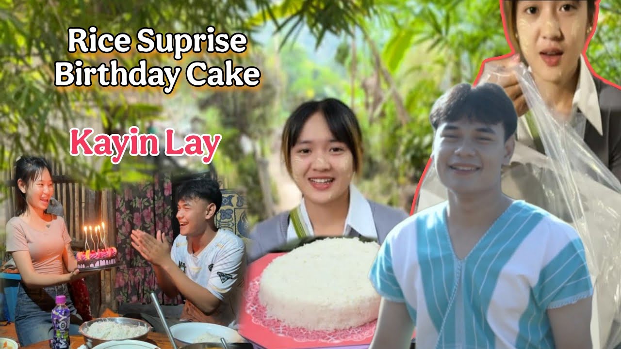 Rice Suprise Birthday Cake For My Friend - YouTube