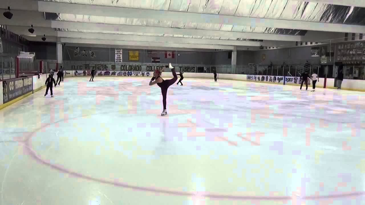 Adult Ladies Figure skater Camel catch foot spin - YouTube