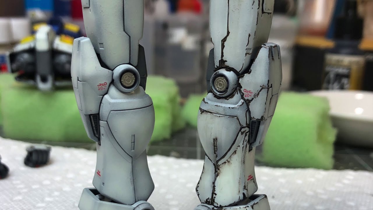Gunpla/Mecha Chipping 2 colors continued. - YouTube