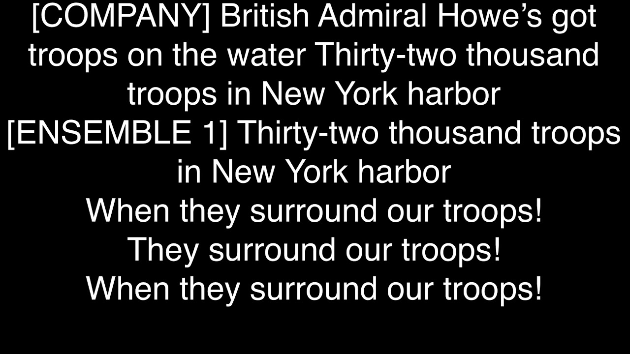 Hamilton Soundtrack - Right Hand Man (Official lyrics) - YouTube