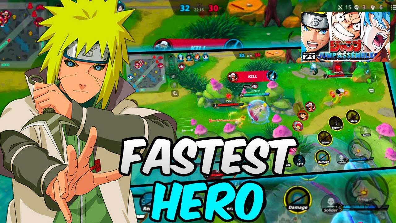 JUMP ASSEMBLE: FASTEST HERO IN THE GAME 4TH HOKAGE MINATO JUNGLE ...
