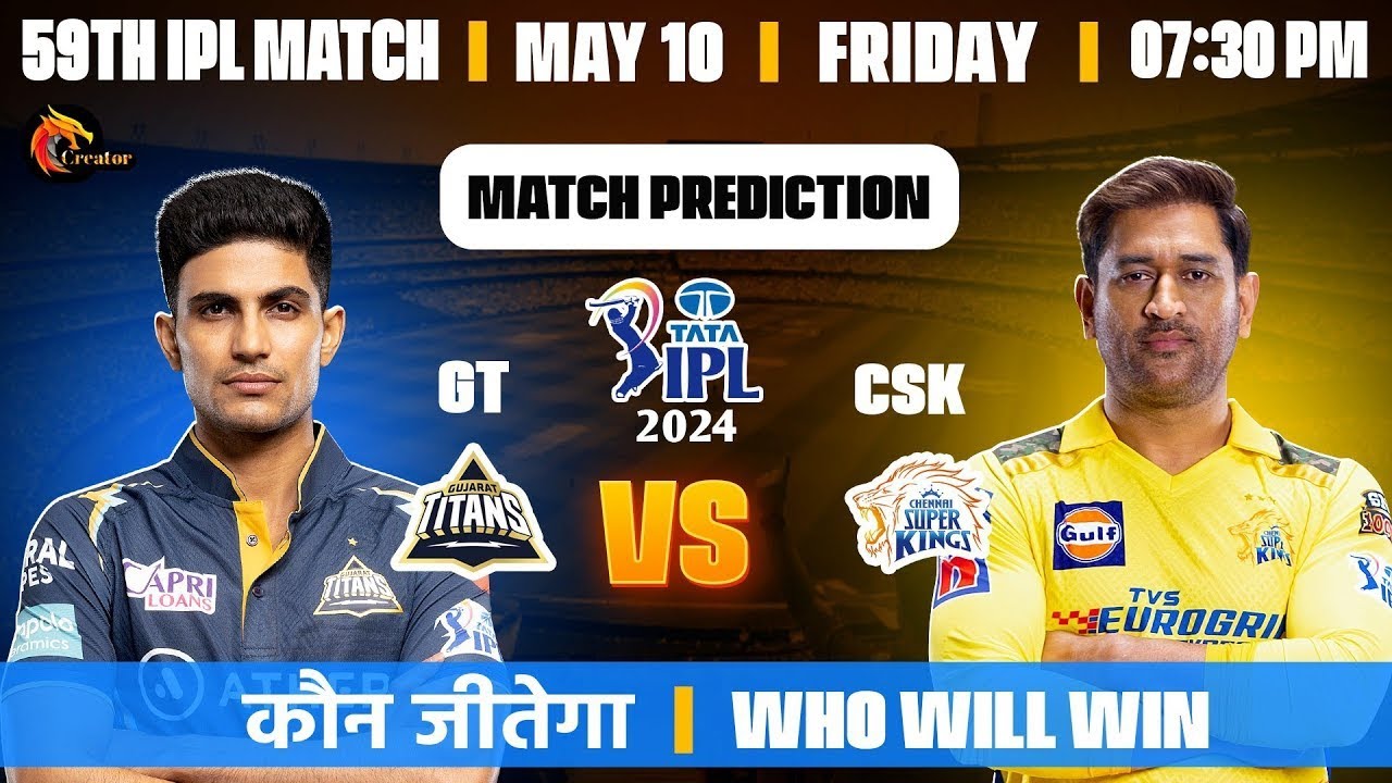 GT VS CSK MATCH || TODAY'S MATCH PREDICTIONS || HEAD TO HEAD MATCH ...