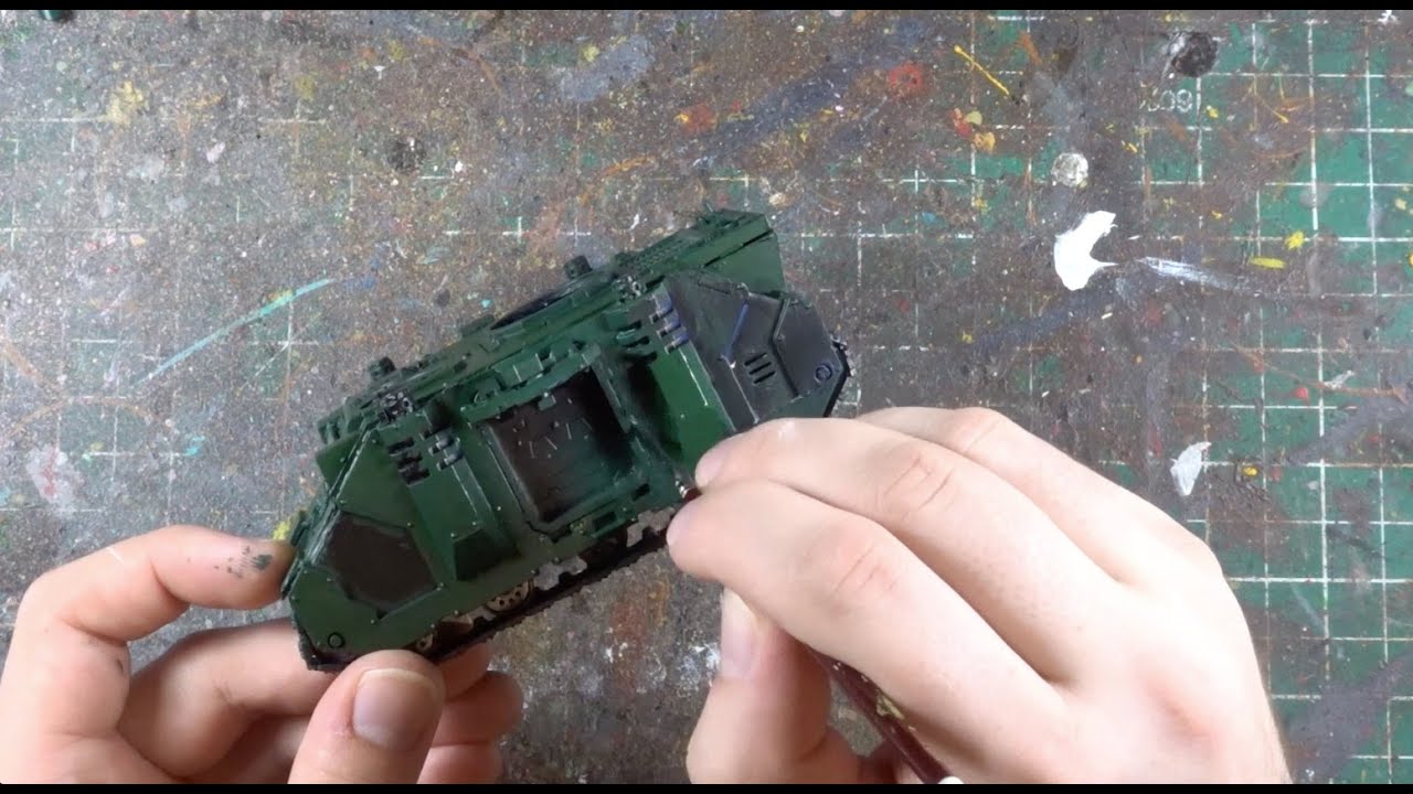 Warhammer 40K Dark Angels Predator Tank Painting Time Lapse Video - YouTube