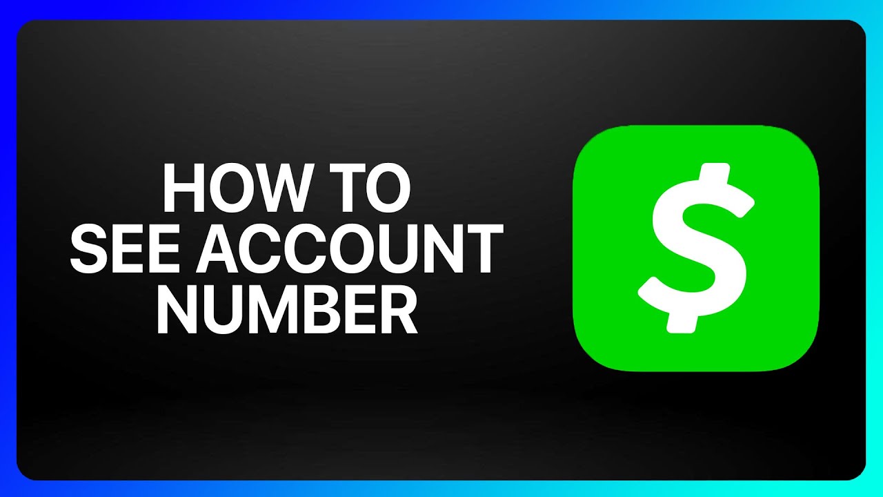 How To See Cash App Account Number Tutorial - YouTube
