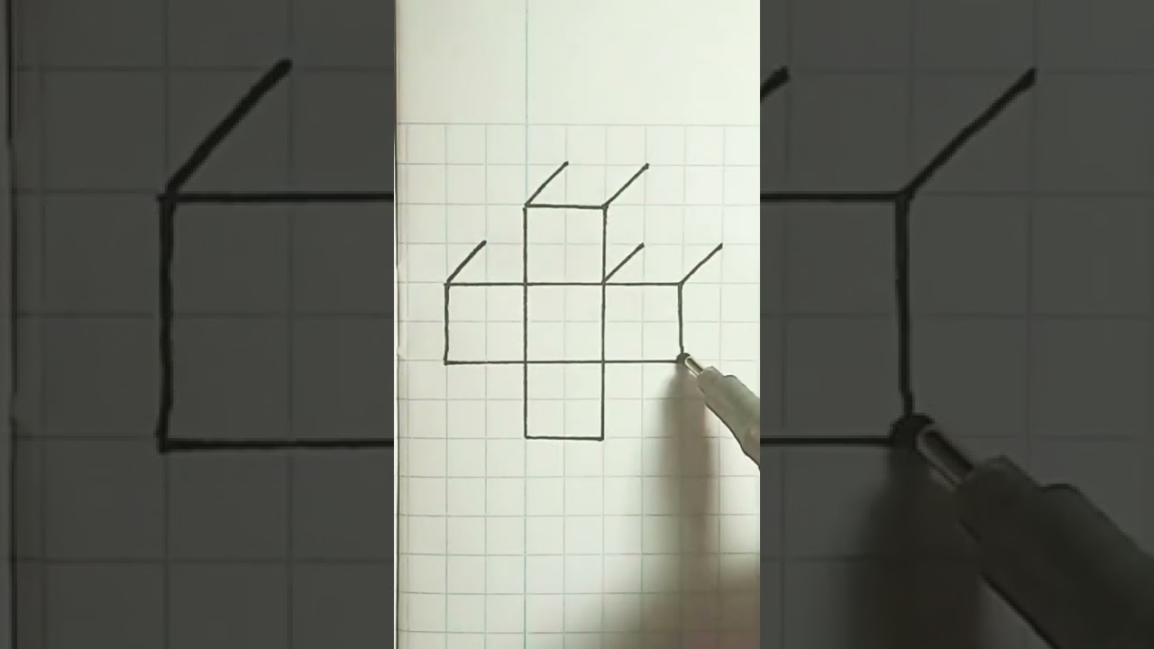 How to draw a 3D block 🧩🧩| 3D Drawing easy #drawing #3d # ...