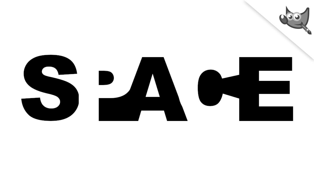 How to create Negative Space Text Effect in GIMP - YouTube