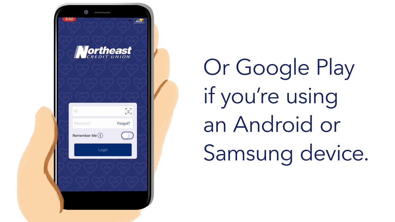 Northeast Credit Union - Enrolling in Mobile Banking - YouTube