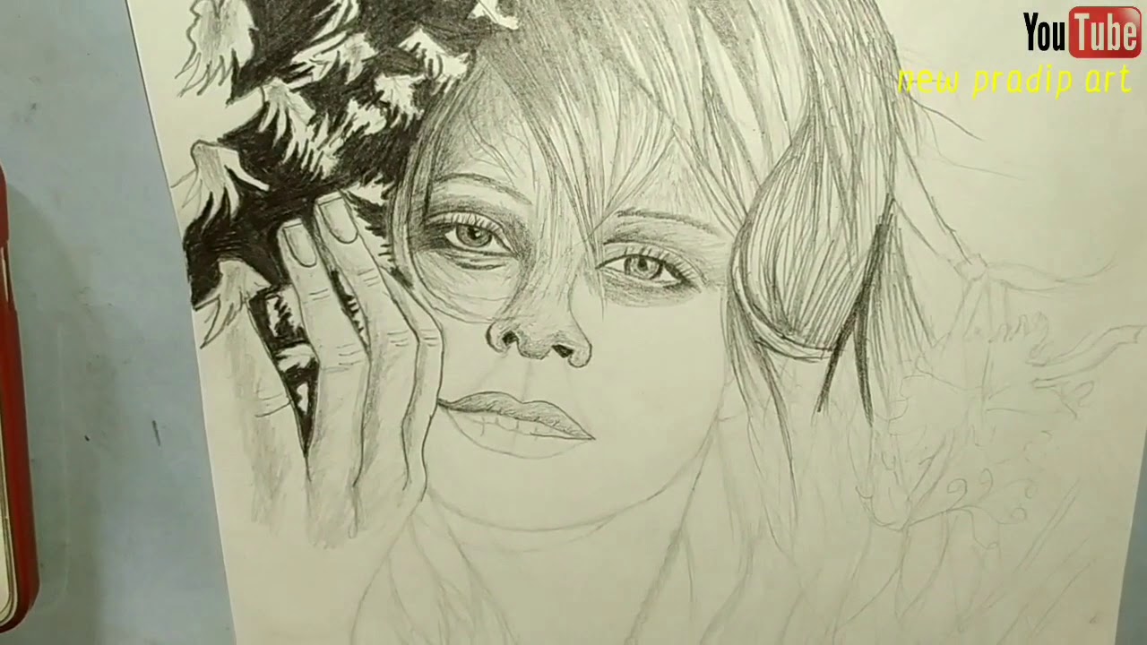 How to draw mother nature drawing - YouTube