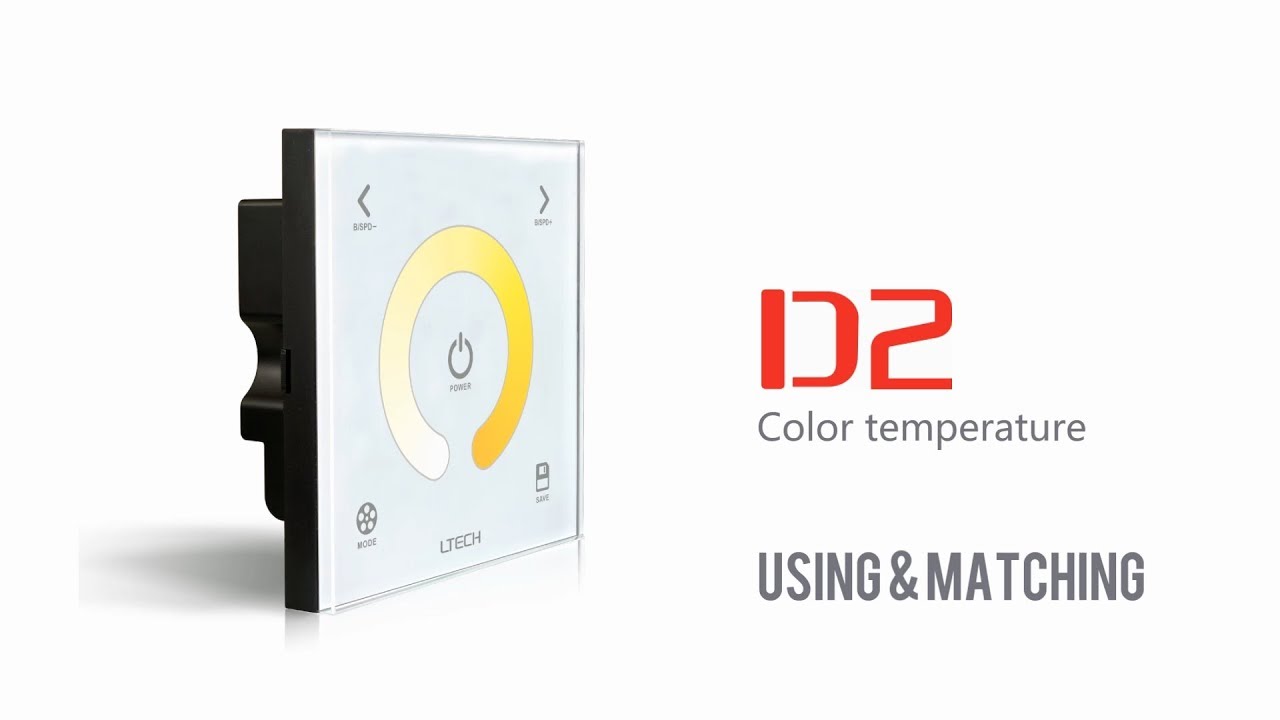 Touch panel Color Temperature LED Controller ,LTECH D2 - YouTube