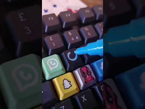 Drawing on a Keyboard with Posca Markers What next? #shorts - YouTube