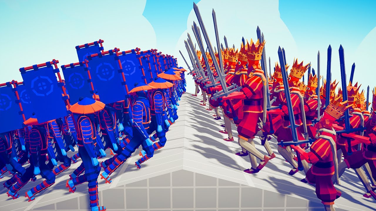 50x MEDIEVAL ARMY ⚔️ vs 🥷 50x NINJA ARMY / Totally Accurate Battle ...