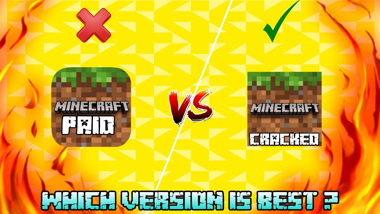 minecraft paid vs Minecraft cracked which version is best - YouTube