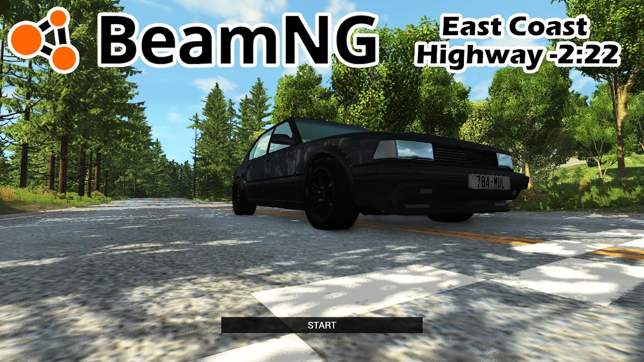 BeamNG East Coast Highway Time Trial 2:22 - ETK i-Series Knallhart ...