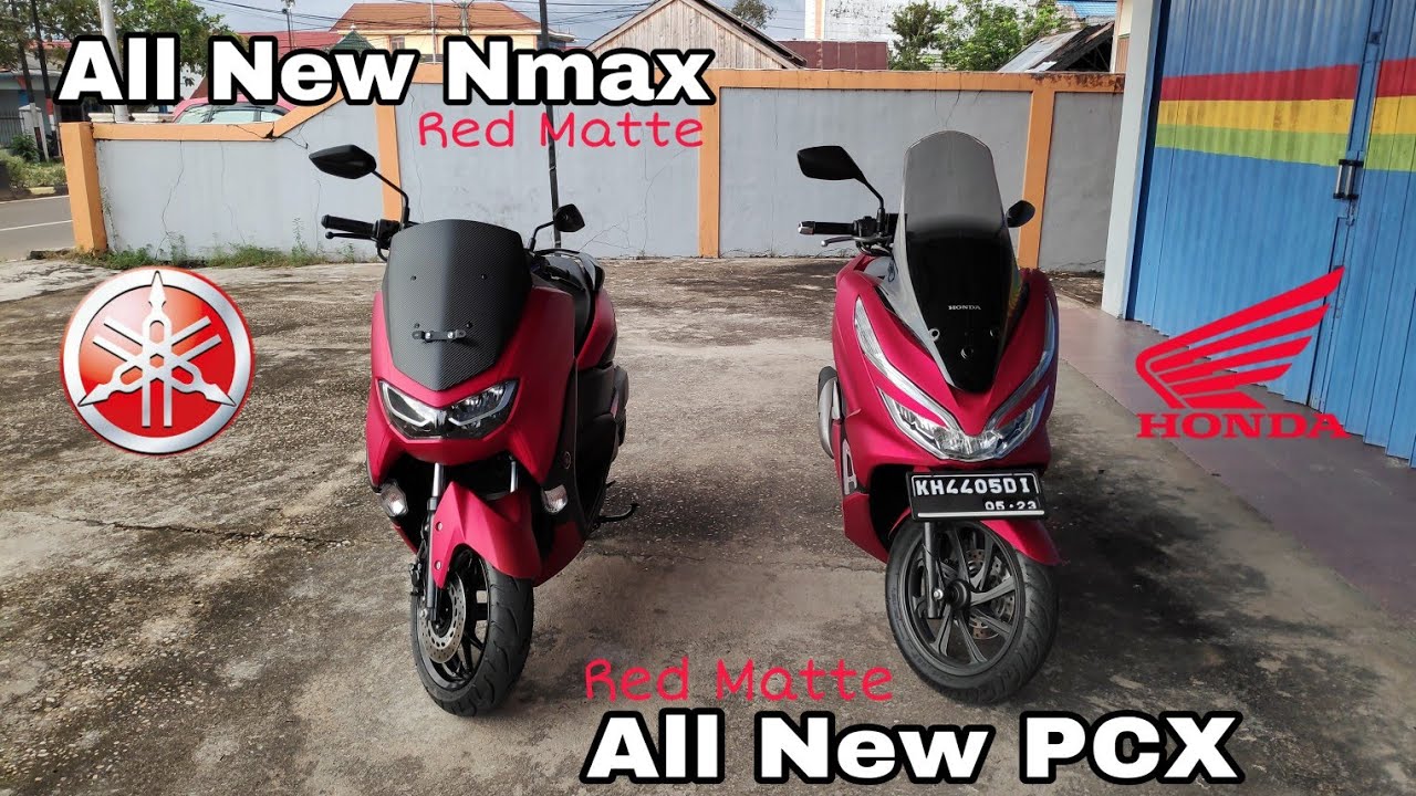 Perbandingan langsung All New Nmax Matte Red VS All New PCX Matte Red ...