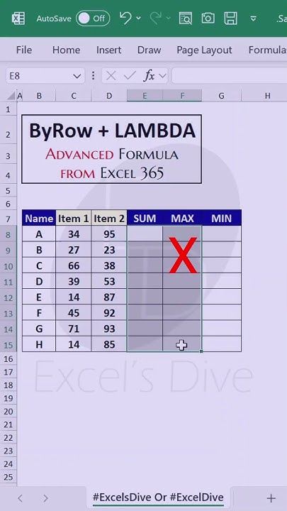 ByRow + Lambda - Advanced Formula Excel 365 #excelsdive E #excel #exceltips - YouTube