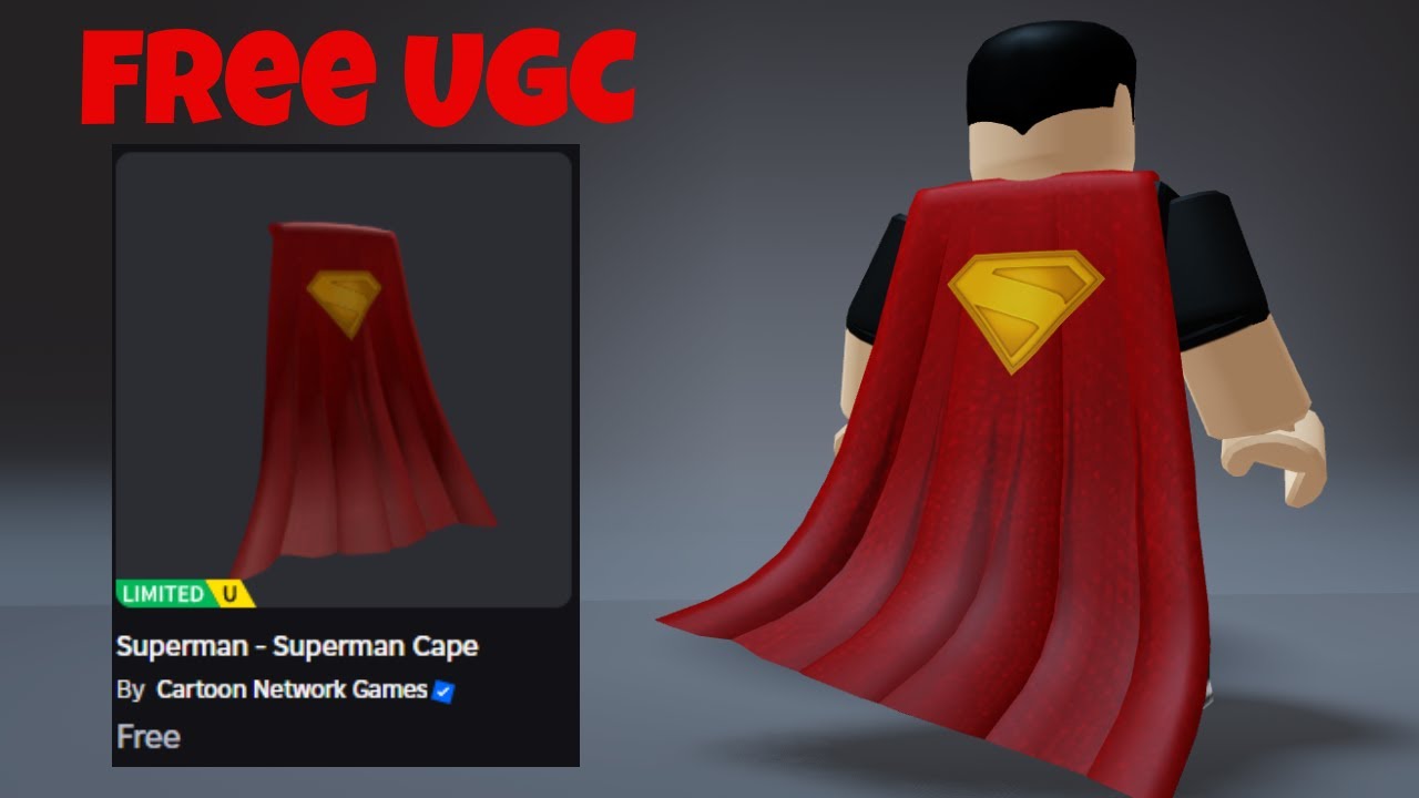 Free UGC Limited! How To Get Superman - Superman Cape | Roblox | Free ...