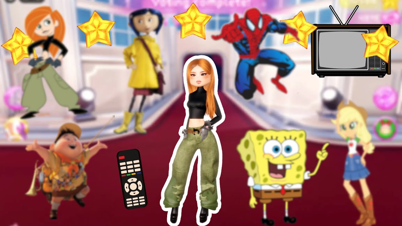 I dressed up as TV CHARACTERS in DRESS TO IMPRESS 📺⭐️ - YouTube