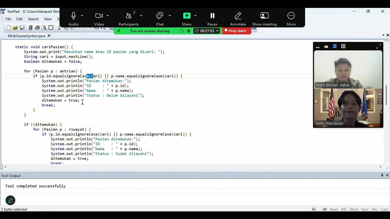 Projek antrian klinik dengan metode searching queue dan stack. - YouTube