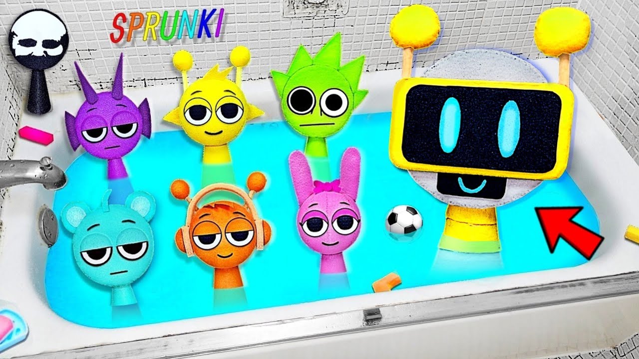 All INCREDIBOX SPRUNKI - FUN BOT, OREN, SIMON, PINKI, BLACK (Bath Party ...