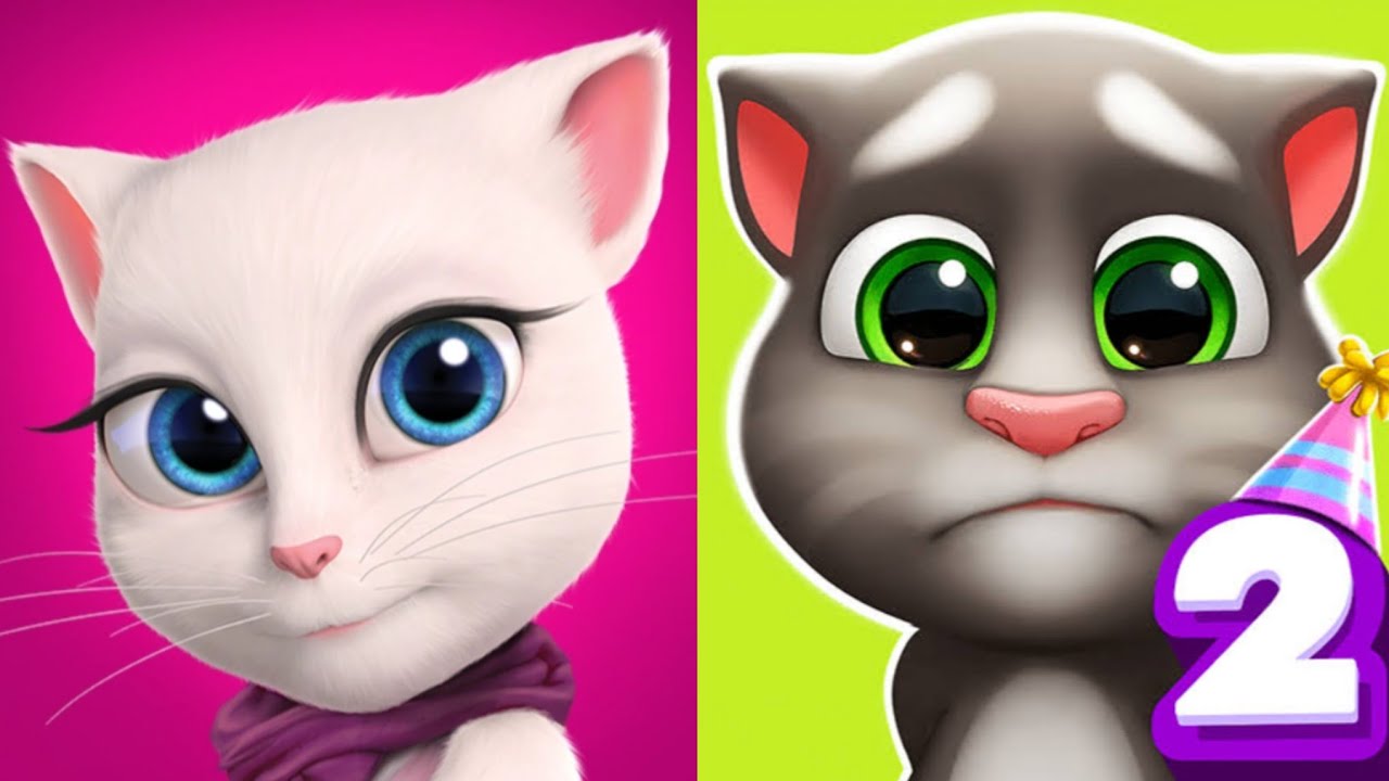 Talking Angela Vs Talking Tom-2 - YouTube