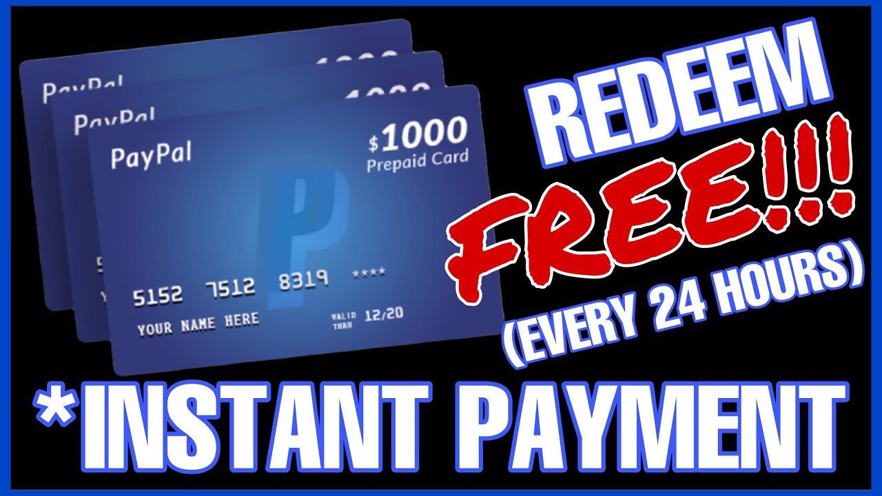 Redeem FREE PayPal Money (Every 24 Hrs) PayPal Free Money | Make Money ...
