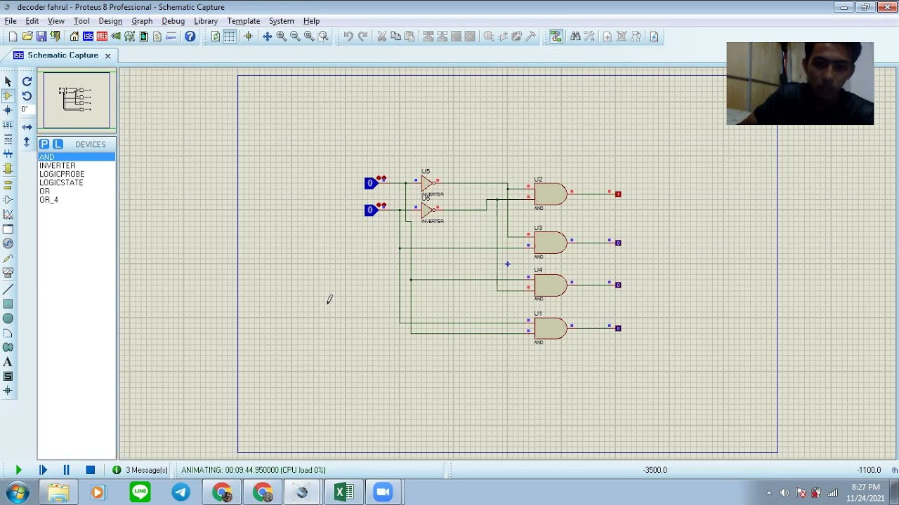 decoder 2x4 dan multiplexer - YouTube