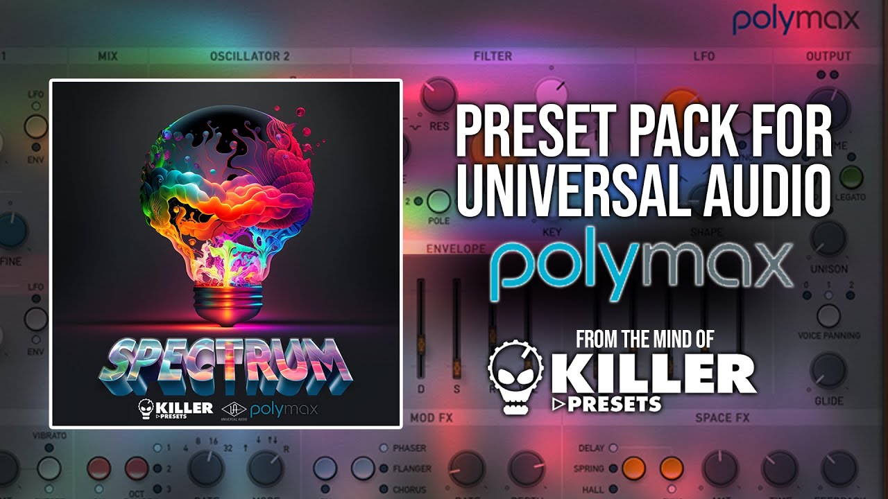 SPECTRUM Preset Pack for UAD's PolyMAX VST Synthesizer. - YouTube
